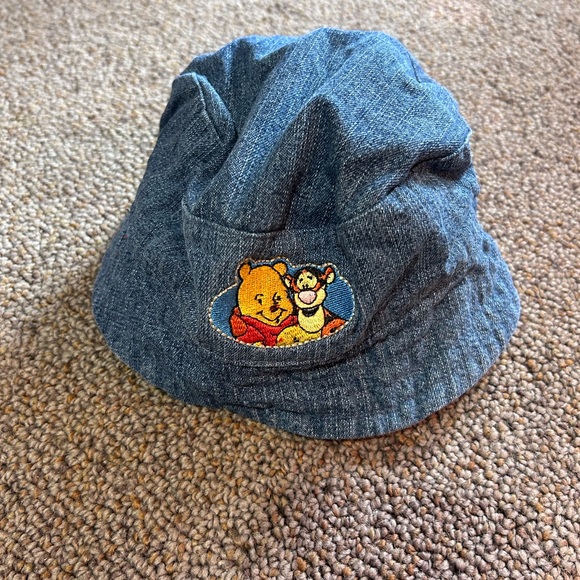 Disney | Accessories | Y2k Baby Denim Bucket Hat With Winnie The Pooh ...